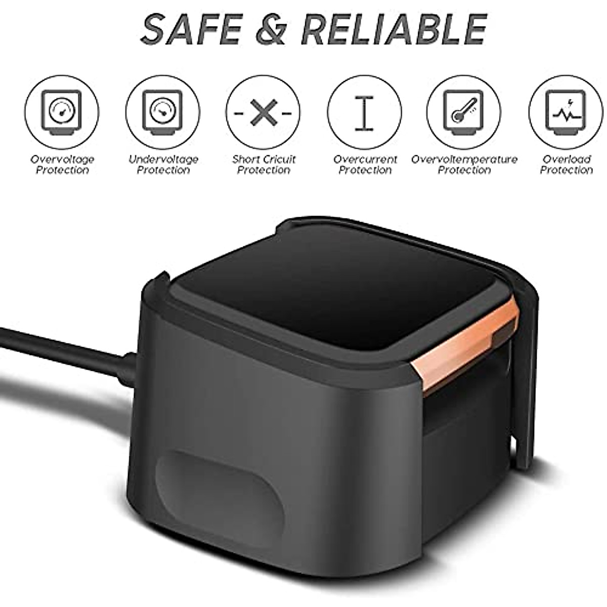 AWINNER Charger Compatible with Fitbit Versa 2 (Not for Versa/Versa Lite), Replacement USB Charging Cable Dock Stand for Versa 2 Health & Fitness Smartwatch, 3Ft Sturdy Power Cord