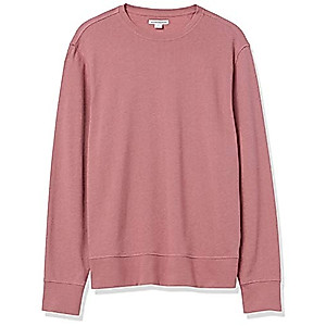 Amazon Essentials Men's Long-Sleeve Lightweight French Terry Crewneck Sweatshirt, Pink, X-Large