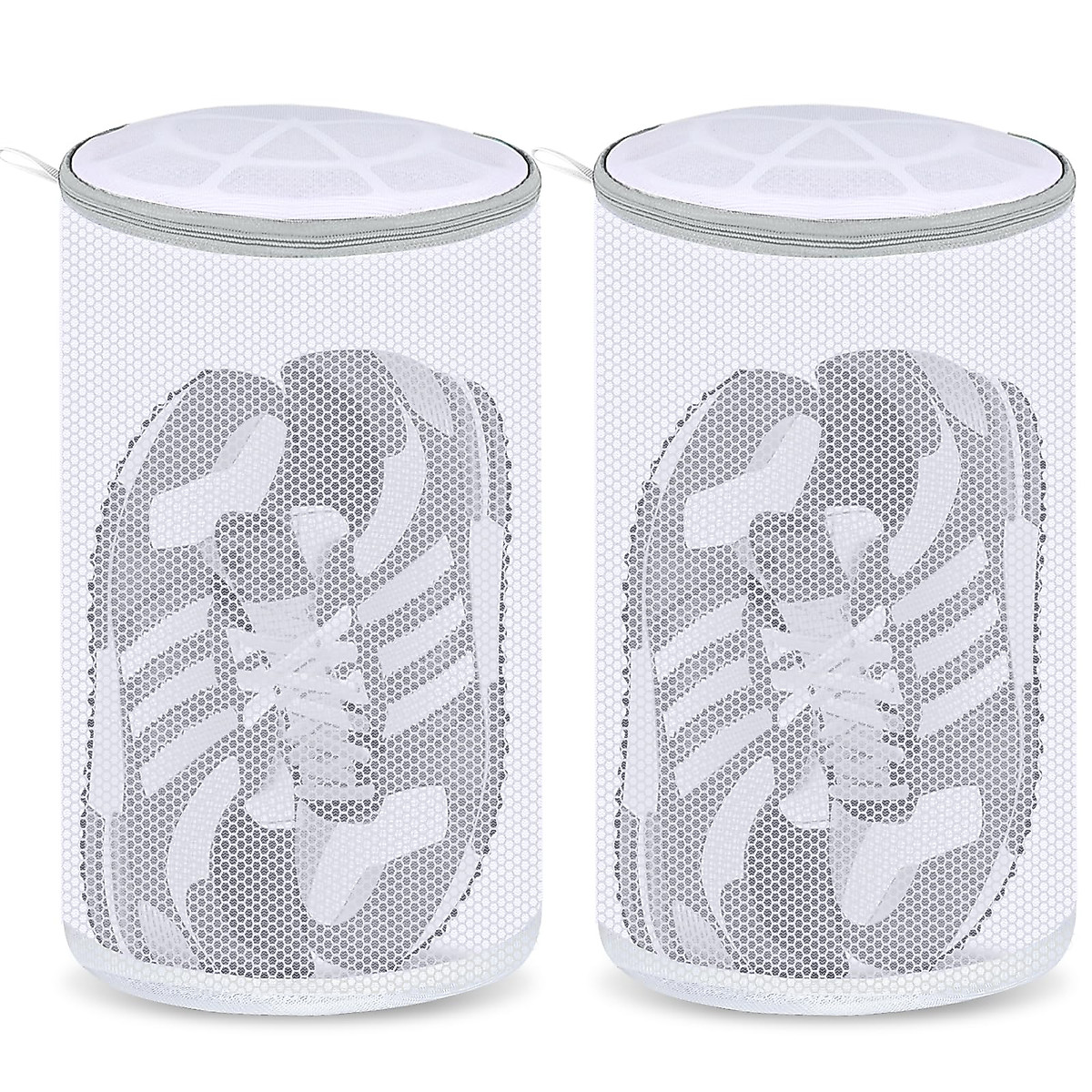 KBXTXM Shoes Washing Bags,Sneaker Bag for Washing Machine,Shoe Bag for Washing Machine,Anti-Open Zipper,Large Size, Size Up 13 Yards Shoes Bags(2Pack)