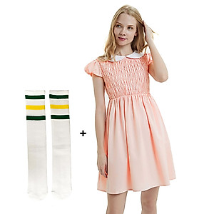 Oulooy Women's Pure Pink Peter Pan Collar Summer Dresses For Women 2023 Short Sleeve, X-Large