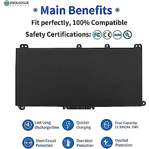 HT03XL L11119-855 Laptop Battery for HP Pavilion 14-CE 14-CF 14-DF 15-CS 15-DA 15-DB 15-DW 17-by 17-CA Series 15-CS0053CL 15-DW0033NR 15-DA0014DX L11421-542 L11421-2C2 HSTNN-UB7J HSTNN-DB8R HT03041XL