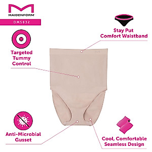 Maidenform Women's Seamless Shapewear, Tummy Control High-Waist Brief, Firm Control Shapewear Panty