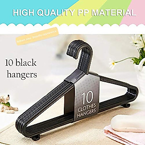WALNUT 10 Black Clothes Rack Sets, Simple Style, Pressure-Resistant and Color-Resistant, Standard Size Clothes Racks to Save Space