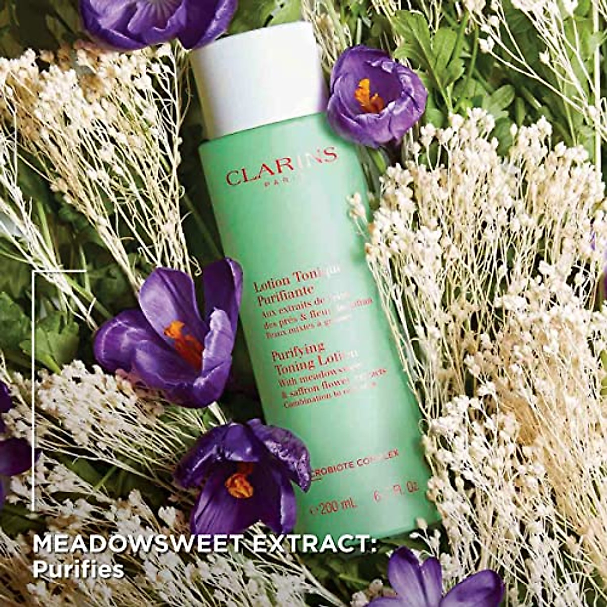 Clarins Purifying Toning Lotion | Less Oily Skin After 14 Days of Use* | Cleanses, Hydrates, Purifies, Mattifies and Balances Skin's Microbiota | Contains Witch Hazel | Combination To Oily Skin Types