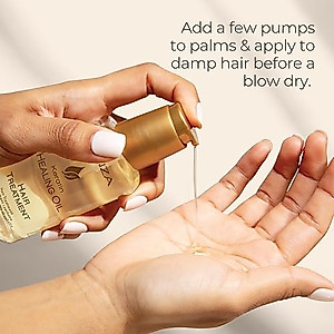 L'ANZA Keratin Healing Oil Hair Treatment, Hair Oil Revives & Nourishes Dry Damaged Hair & Scalp, Sulfate Free with Phyto IV Complex, Cruelty Free Volumizing Hair Care with UV Protection (1.7 Fl Oz)