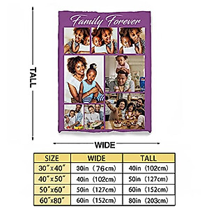 Custom Blanket with Photo Text Personalized Throw Blanket Customized Picture Blanket for Baby Mother Father Adult Friends Lovers Dog Pets Personalized Gift