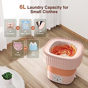 Portable Washing Machine, Mini Washing Machine Foldable Laundry Bucket,Portable Small Washer by for Socks Underwear or Small Items, Travel Business Trip or College Rooms