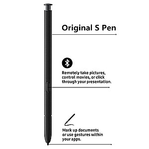 Galaxy S23 Ultra S Pen (with Bluetooth) Replacement for Samsung Galaxy S23 Ultra All Versions Stylus Touch S Pen with 5pcs Tips (Phantom Black)