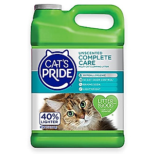 Cat's Pride Premium Lightweight Clumping Litter: Complete Care - Up to 10 Days of Powerful Odor Control - Hypoallergenic - Multi-Cat, Unscented, 10 Pounds