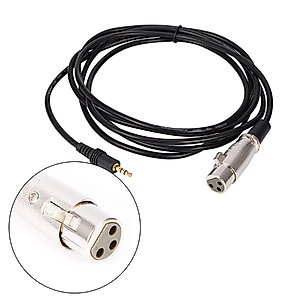 Tihebeyan 10FT/ 3 Pin XLR Connector Female to 1/8" 3.5mm Male Stereo Jack Microphone Audio Cord Cable Stereo Mini Jack AUX Cord Audio Cable