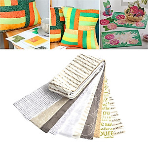 sharprepublic Roll Up Cotton Fabric Quilting Strips, Jelly Roll Fabric, Patchwork Craft Fabric Bundle, Cotton Fabric, Quilting Fabric - Beige