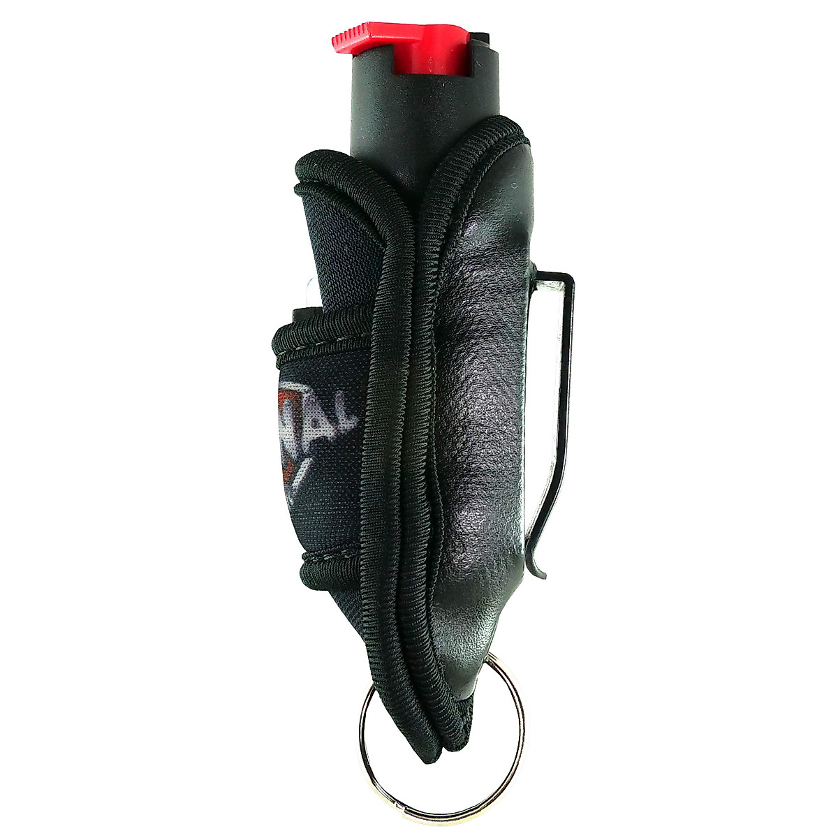 Personal Saver Compact Pepper Spray Keychain with LED Light - Maximum Police Strength OC Spray 12 ft Range with Safety Flip - Women w/Purse-Belt Clip