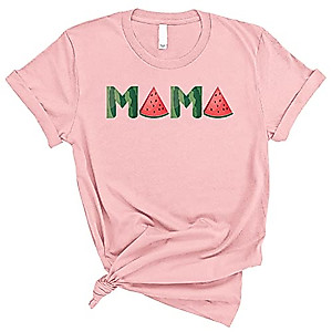 TeesAndTankYou Watermelon Mama Shirt Unisex Medium Pink