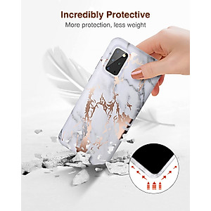 SURITCH for Galaxy S20 Plus Case, [Built-in Screen Protector] Marble Full-Body Protection Shockproof Rugged Bumper Protective Case for Samsung Galaxy S20 Plus 5G 6.7 Inch (Gold Marble)