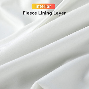 Womens Thermal Tops Long Sleeve Crew Neck Shirts Women's Ultra Warm Underwear for Cold Weather White-S