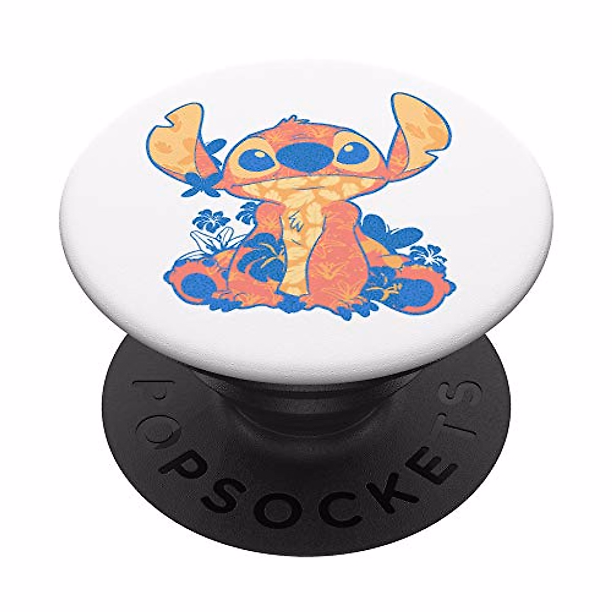 Disney Lilo & Stitch in Hawaiian Floral Print PopSockets PopGrip: Swappable Grip for Phones & Tablets