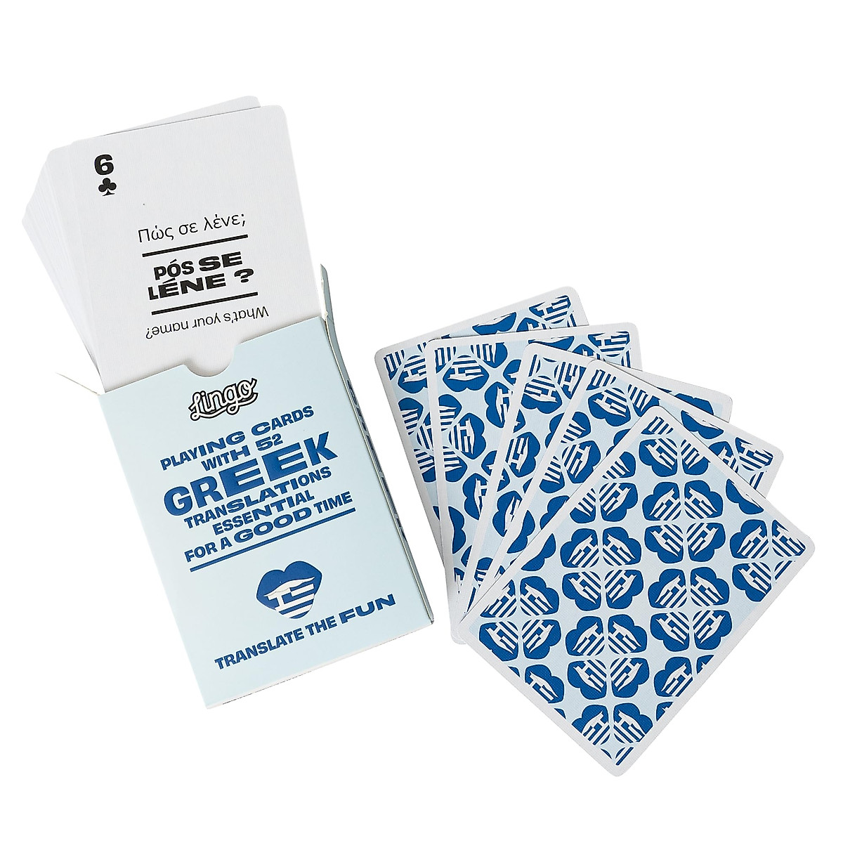 Greek Lingo Playing Cards | Travel Flashcards | Learn Greek Vocabulary in A Fun & Easy Way | 52 Essential Translations