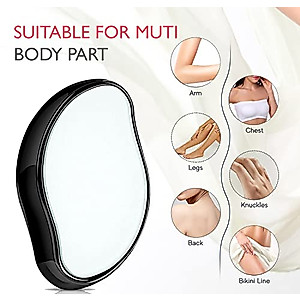 Crystal Hair Eraser for Women and Men, Magic Hair Eraser Crystal Hair Remover, Painless Exfoliation Hair Removal Tool for Arms Legs Back - Fast & Easy, Reusable & Washable, Portable Epilator