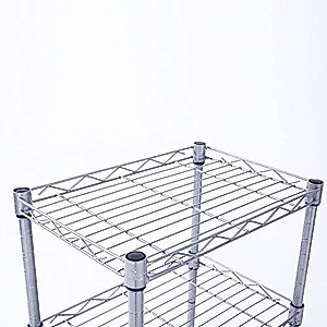 samanoya 4-Shelf Storage Rack,Adjustable Heavy Duty Storage Shelving Unit,Steel Organizer Wire Rack Use for Kitchen Pantry Laundry Garage Closet Utility (13.77" L x 9.84" W x 31.5" H)