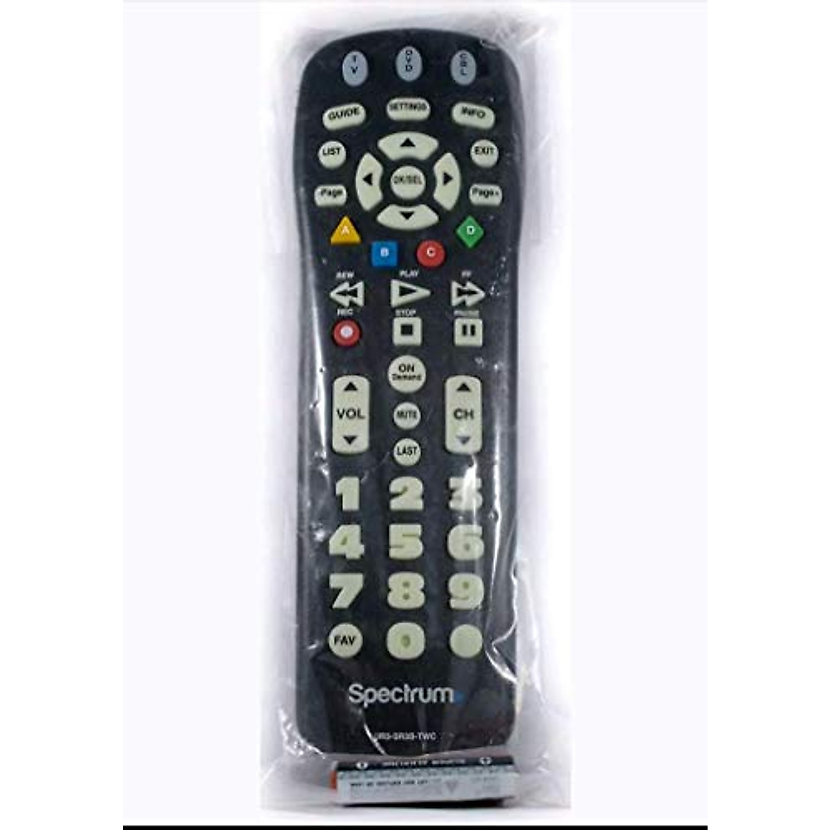Spectrum TV Remote Control 3 Types to Choose FromBackwards Compatible with Time Warner, Brighthouse and Charter Cable Boxes (Pack of One, UR3-SR3S)