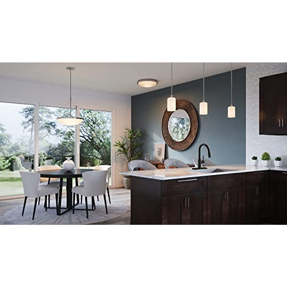 Design House 593848 Eastport II Pull-Down Kitchen Faucet in Matte Black