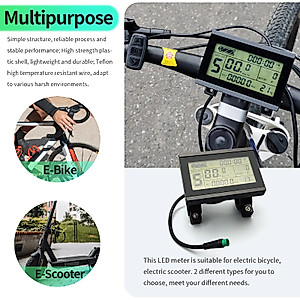 SPOECRTN E-Bike KT-LCD3 24V/36V/48V Display with Waterproof and Normal Plug for KT Controller, Electric Bike Retrofit Kit Accessories (LCD3 WP)