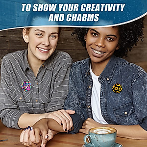 150 Pcs Round Button Parts Blank Button Making Supplies Metal Button Badge Sets for Button Maker Machine, Include Metal Shells Metal Back Cover Clear Film Components (Silver, 58 mm/ 2.28 Inch)