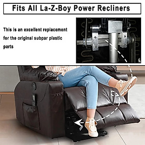 Metal Drive Toggle and Clevis Mount Fit La-Z-Boy/Lazyboy Power Recliners, Includes 4 Elastic Wear Bushings, Fits for La-Z-Boy Power Rocker Recliners