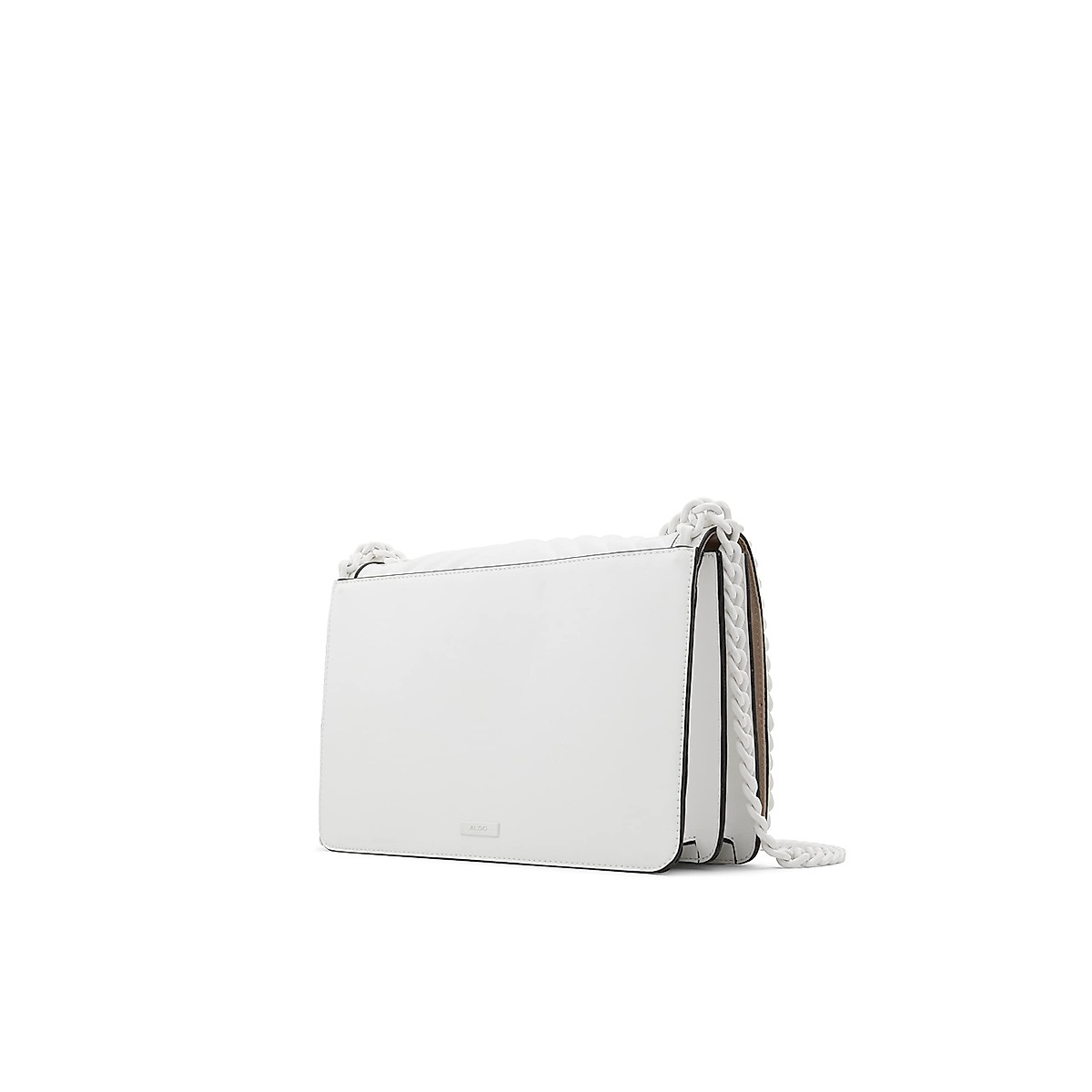 ALDO Women's Medium Greenwald Crossbody Bag, White Overflow
