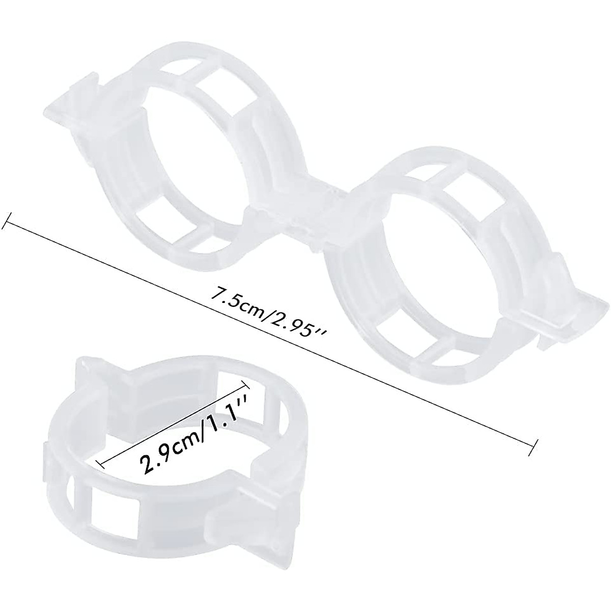 300 Pcs Plant Support Clips,Plant Clips for Climbing Plants Tomato Garden Vine Clips for Supporting Vegetables Plants Stalks,Vines,Climbing Plant Tomato Trellis Clips (White)