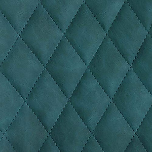 Cortesi Home Azov Swivel Dining Chairs, Set of 2, Deep Aqua Faux Leather