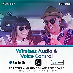 PIONEER CAR DMH241EX 6.2-inch Resistive Touchscreen, Double-DIN, Built-in Bluetooth Back-Up Camera Compatibility Ready - Digital Multimedia Receiver with Weblink