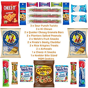 Hangry Kit Birthday Snack Box for Mom - (20 count) Happy Birthday Gift Basket Care Package - Contains Birthday Snacks, Cookies, Chips, Candy. Party Variety Gift Box. (Mom)