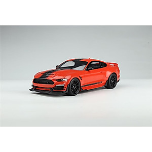 2021 Super Snake Coupe Red with Black Stripes USA Exclusive Series 1/18 Model Car by GT Spirit for Acme US058