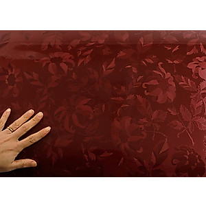 ROSEROSA Peel and Stick PVC Instant Floral Decorative Self-Adhesive Film Countertop Backsplash Olivia Red Wine (PGS9200-6 : 1.96 Feet X 6.56 Feet)