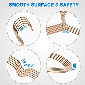 LARESAOPU Wire Hangers 10 Pack - Coat Suitable for Spring&Autumn Clothes Load 11 pounds Space Saving Clothing Hanger 16.1Inch, Rose Gold