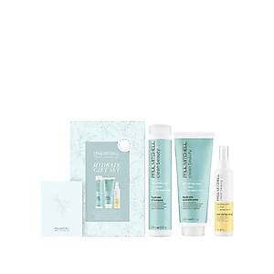 Paul Mitchell Clean Beauty Hydrate Holiday Gift Set, Shampoo, Conditioner + Heat Protectant, For Dry Hair