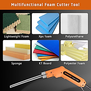 Foam Cutter Electric Hot Knife Styrofoam Cutting Tool Kit Heated Knife for Foam Board Insulation, Kaizen Foam, EPP, EPS, XPS, EVA, EPE, PU, KT Board, Sponge, Nylon