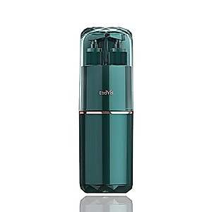 Portable 7 in 1 Travel Toothbrush Holder, Toothbrush Container Cover Case Wash Cup Travel Set - Contain 2 Sub Bottle, 1 Mouth Cup, 1 Toothbrush, 1 Towel, 1 Comb, 1 Mirror (Green)