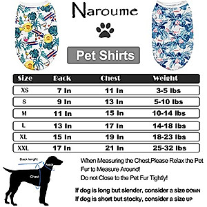Naroume 2 Pack Dog Shirt - Dog Hawaii Shirts - Flamingo Pet Vest - Dog Summer Shirt Puppy Clothes,Soft & Breathable Mesh Puppy Shirt Beach Seaside Puppy Shirt Sweatshirt for Small Dogs Cats