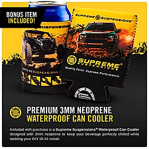 Supreme Suspensions MAX-Performance Nitro Gas-Charged Front Shock Absorbers for Jeep Grand Cherokee ZJ/WJ, Cherokee XJ, Wrangler TJ - OEM Replacement for Lifted Applications - Shock Boots Included