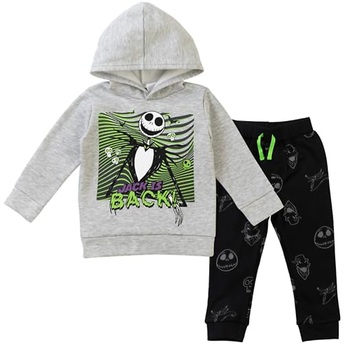 Disney Nightmare Before Christmas Jack Little Boys Fleece Hoodie & Pants 7-8