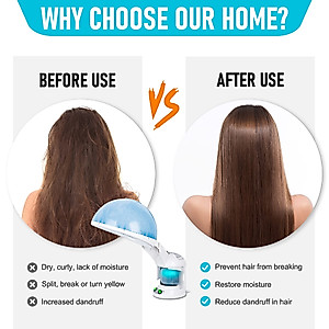 Nova Microdermabrasion 2 in 1 Hair Steamer & UV Ozone Facial Steamer, Face Steamer Hair Humidifier Hot Mist Moisturising Hydration System Sprayer for Personal Care Use at Home and Salon