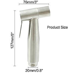 Hitefu 2PCS Bidet Sprayer Head for Toilet, Stainless Steel Handheld Bidet Toilet Sprayer, Adjustable Water Pressure Cloth Bathroom Diaper Sprayer for Toilet and Kitchen Cleaning