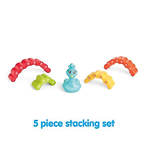 Kidoozie Rainbow Peacock Stacker, Many Ways to Stack, Colorful and Engaging Play, Easy to Grasp, for Ages 12 Months and Up, Multi (G02657)