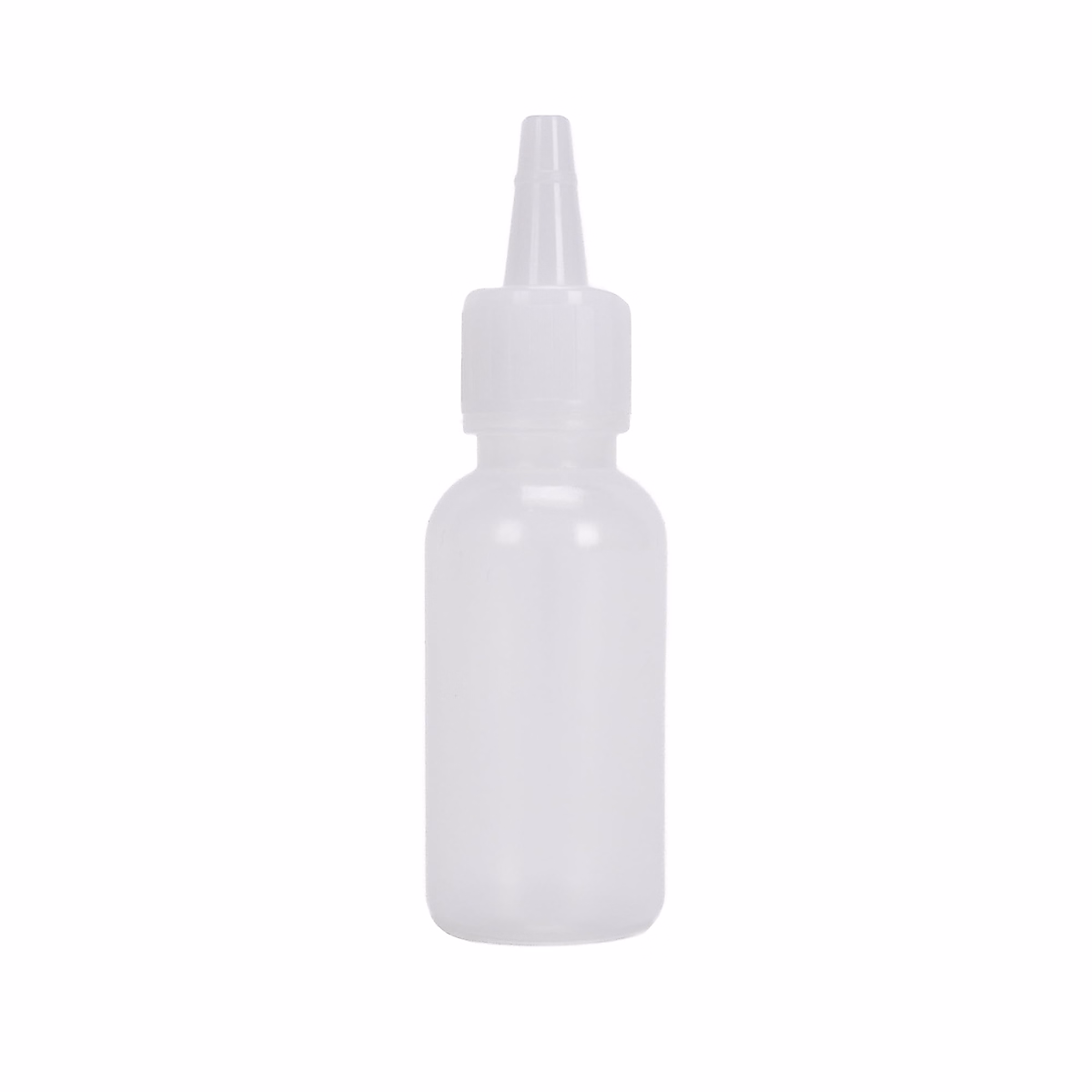 Plastic Boston Round Squeeze Bottles, ½oz/15mL Dropper Bottle with Yorker Red Tip Caps, 25 Pack Squirt Bottles for Liquids, for Crafting & Paints, Condiment Bottles for Sauces, Dressing, Oil, Honey