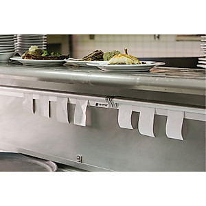 San Jamar CK6518A Anodized Aluminum Slide Check Rack, 18" Length x 3/4" Width x 2" Height