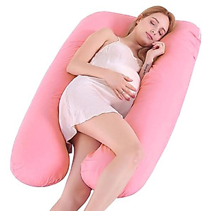 BOSONS U Shaped Pregnancy Pillow, Soft Support Pregnancy Pillows Full Body Maternity Pillow with Removable Cover, Sleeping Pillow for Pregnant Women and Side Sleepers.