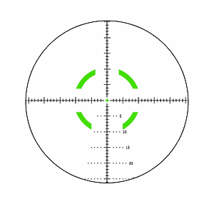 Trijicon VCOG 1-6x24 with Green Segmented Circle/Crosshair Reticle and Thumb Screw Mount