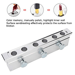 DIY Lipstick Mould, 12.1mm 6 Holes Dual Use Aluminium Alloy DIY Lipstick Mold Cosmetic Lip Maker Cosmetic Accessories Making Tool for Lipstick (Silver)